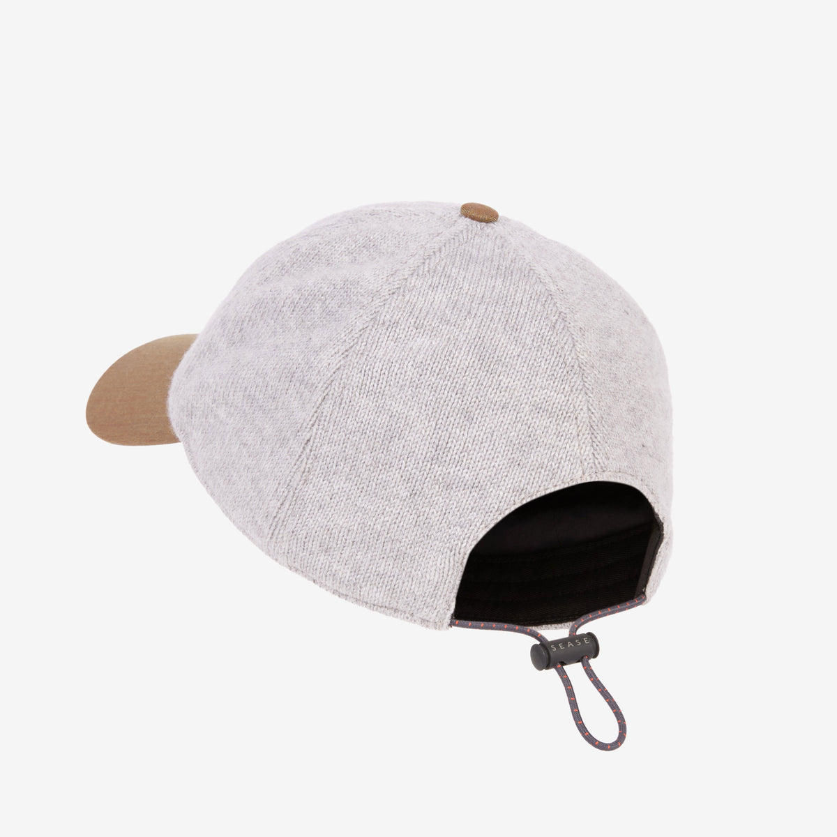 Gray knitted cashmere baseball cap | SEASE