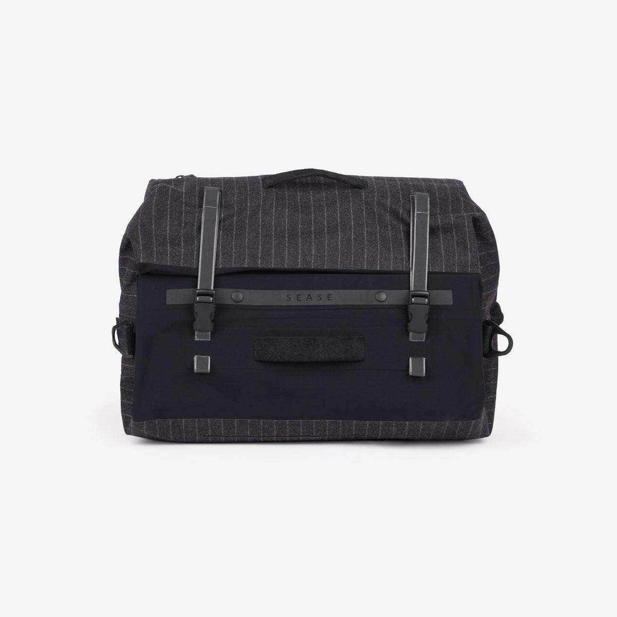 Medium-sized gray virgin wool and cashmere duffel bag | SEASE