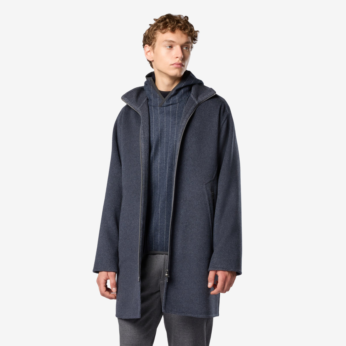 Double cashmere coat - blue | SEASE
