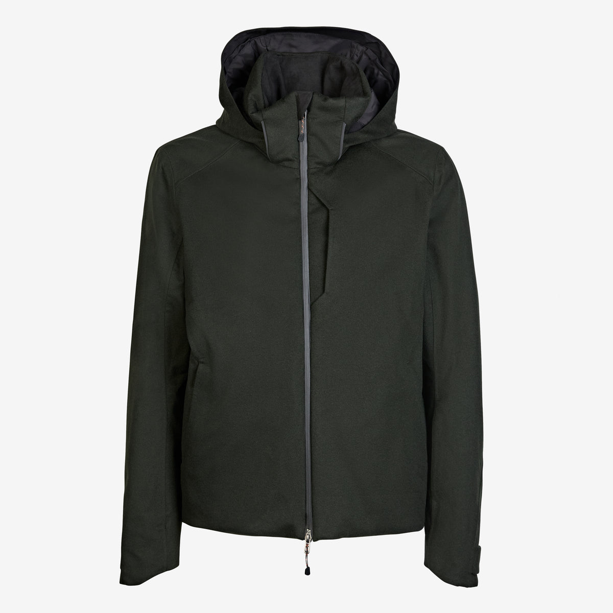 Cashmere padded jacket with hood and green hydrophilic membrane | SEASE