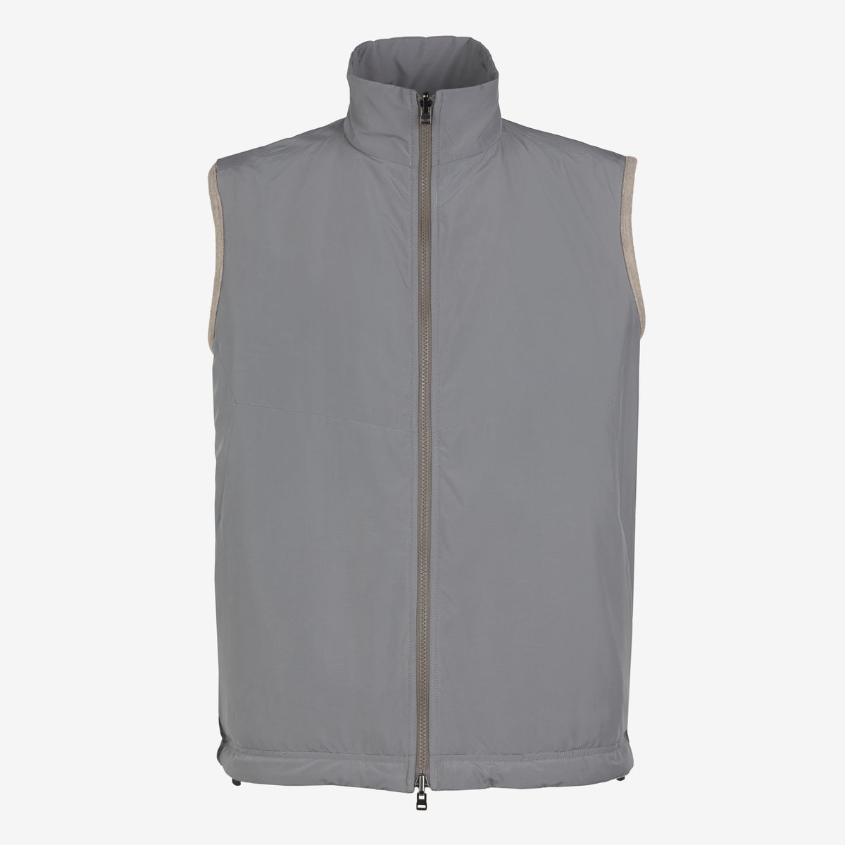 Wool and Nylon Double Jersey Reversible Vest beige | SEASE