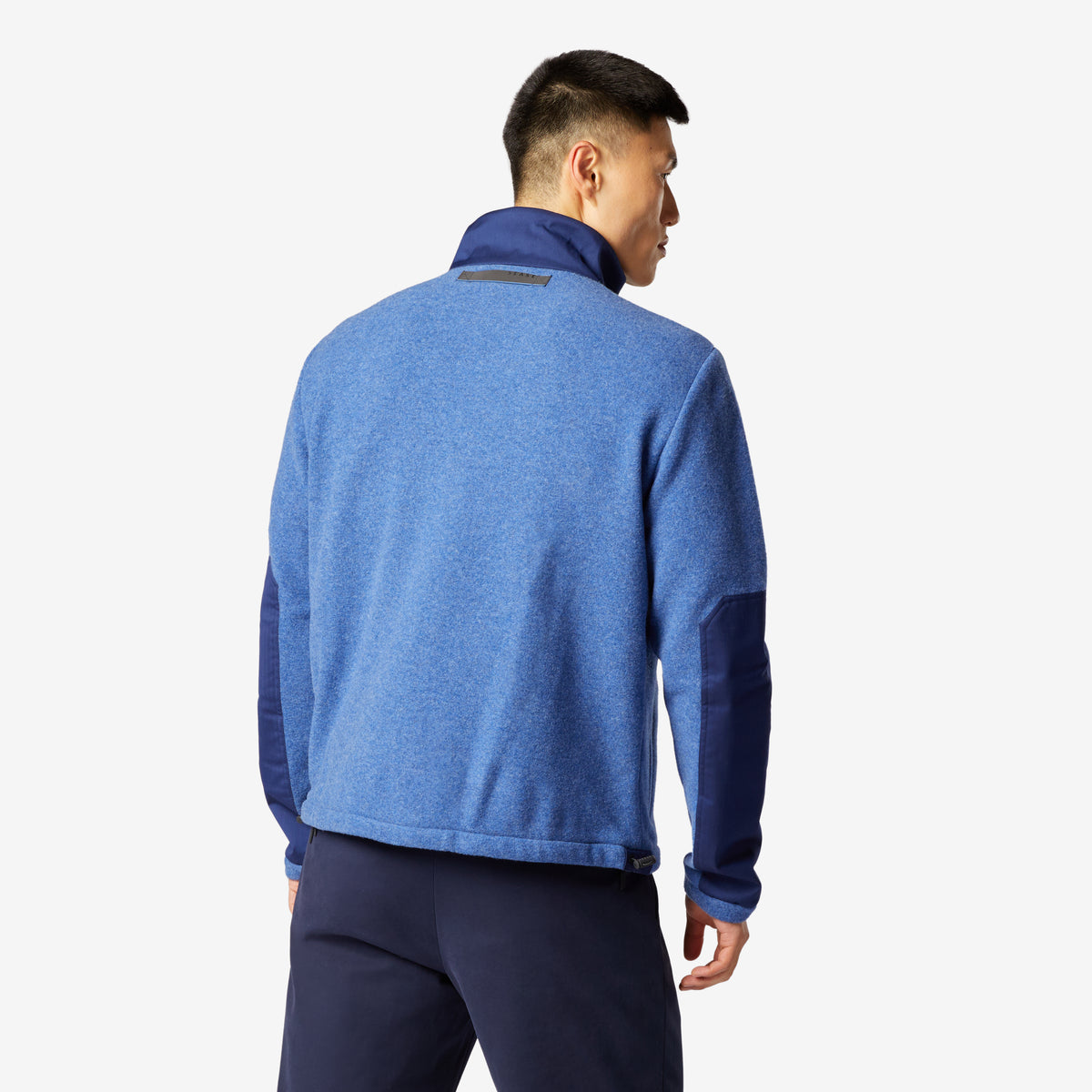 Zipped wool and cashmere jersey sweatshirt - blue | SEASE