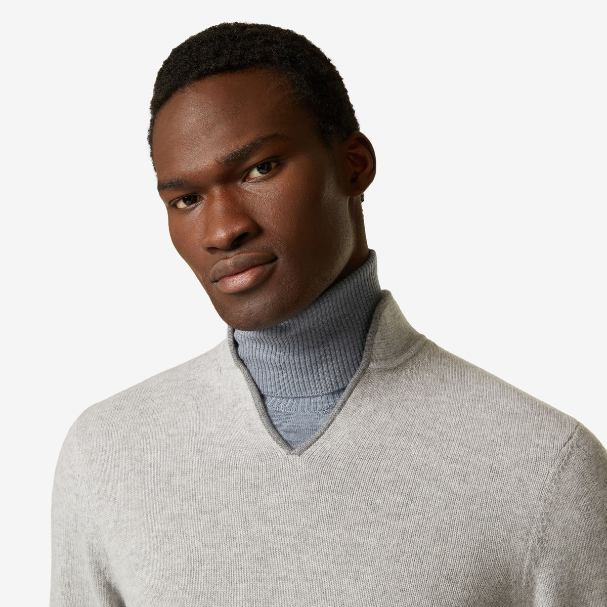 Cashmere V-neck sweater - grey | SEASE